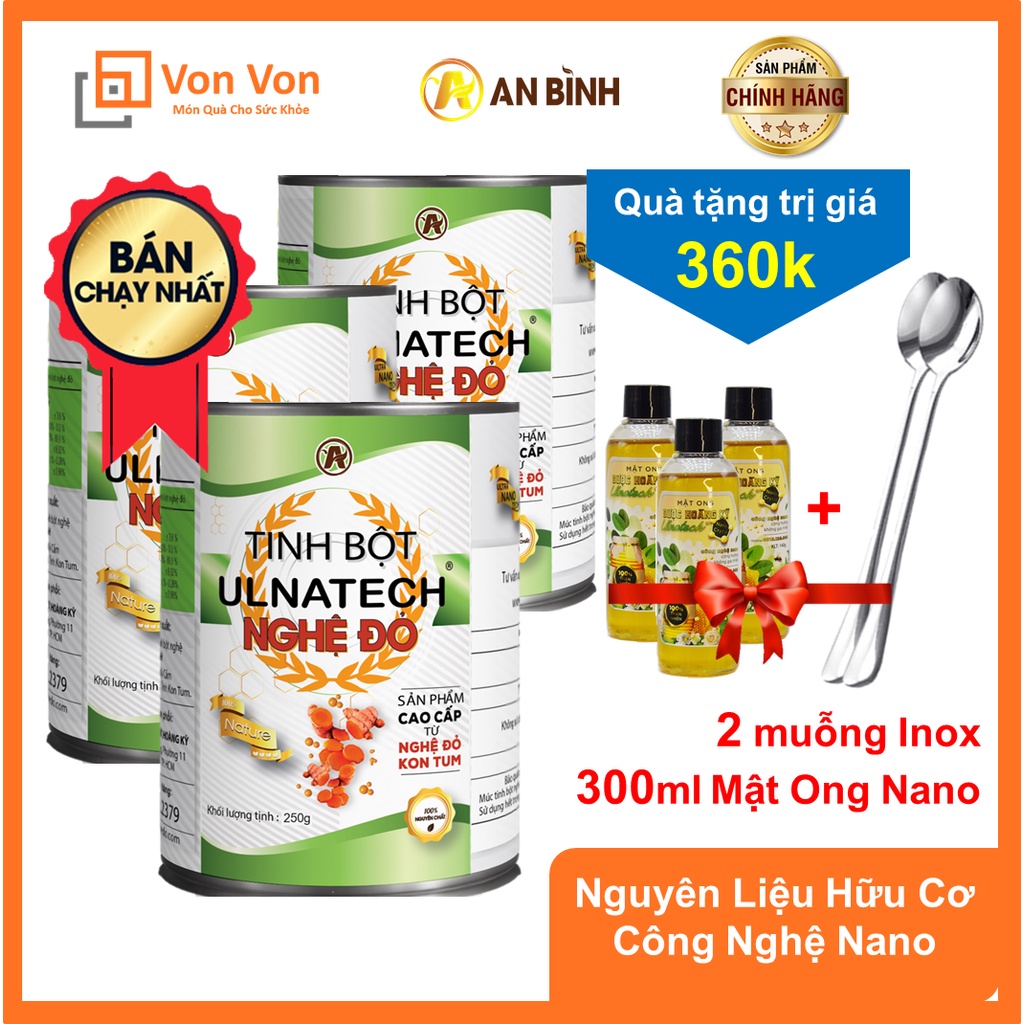 Combo 3 Boxes of Red Turmeric Starch ULNATECH 250gr-TBN Super Absorbing ...