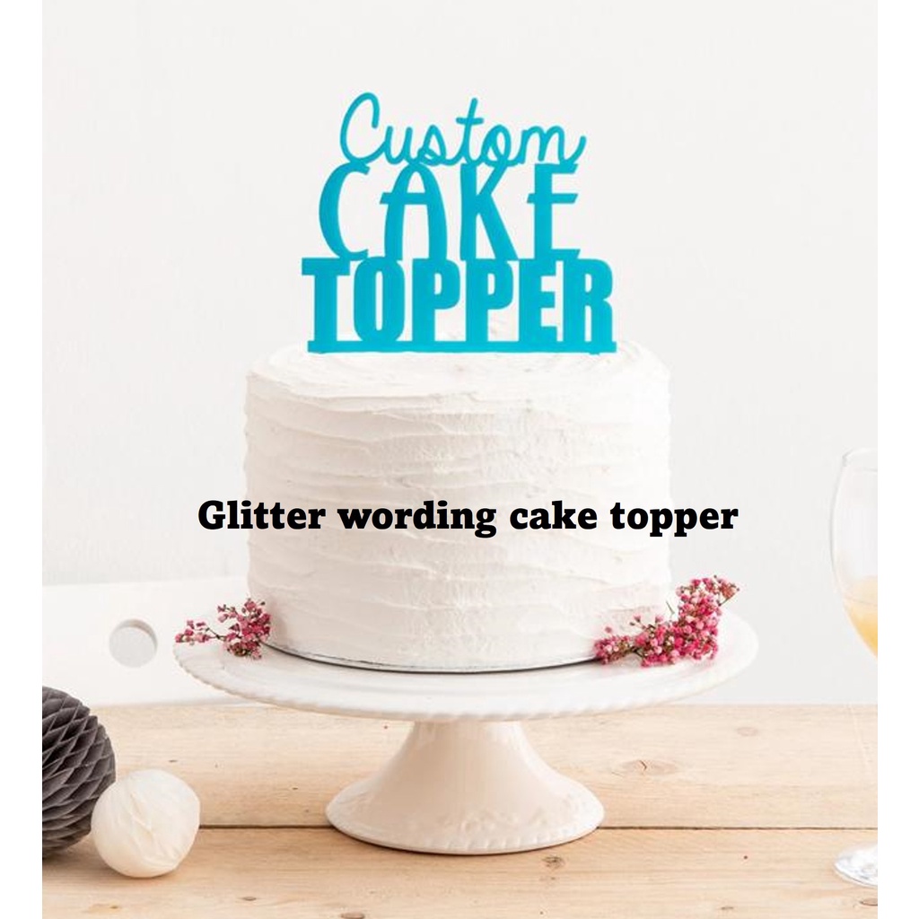 Custom Cake Toppers | Glitter Cake Topper | Personalized Cake Topper ...