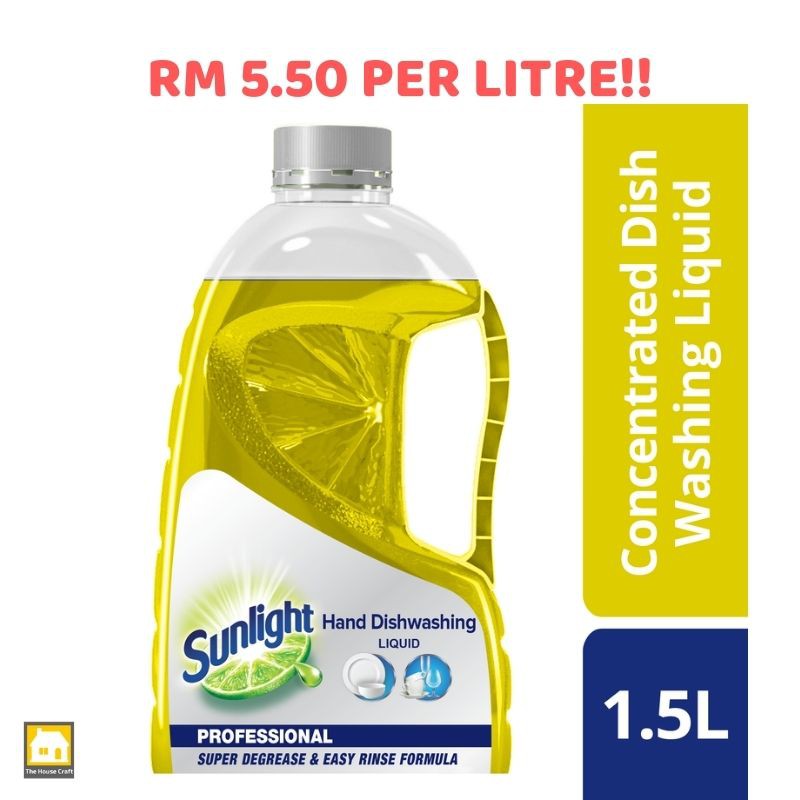 (READY STOCK) SUNLIGHT DISHWASH DETERGENT (LEMON) (YELLOW) 1.5L ...