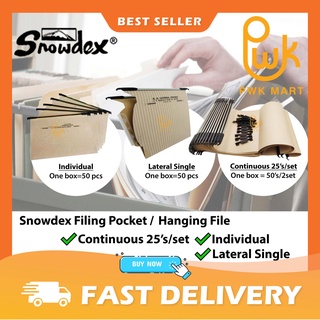 Snowdex Filing Pocket Hanging File Folder Individual/ Continuous ...