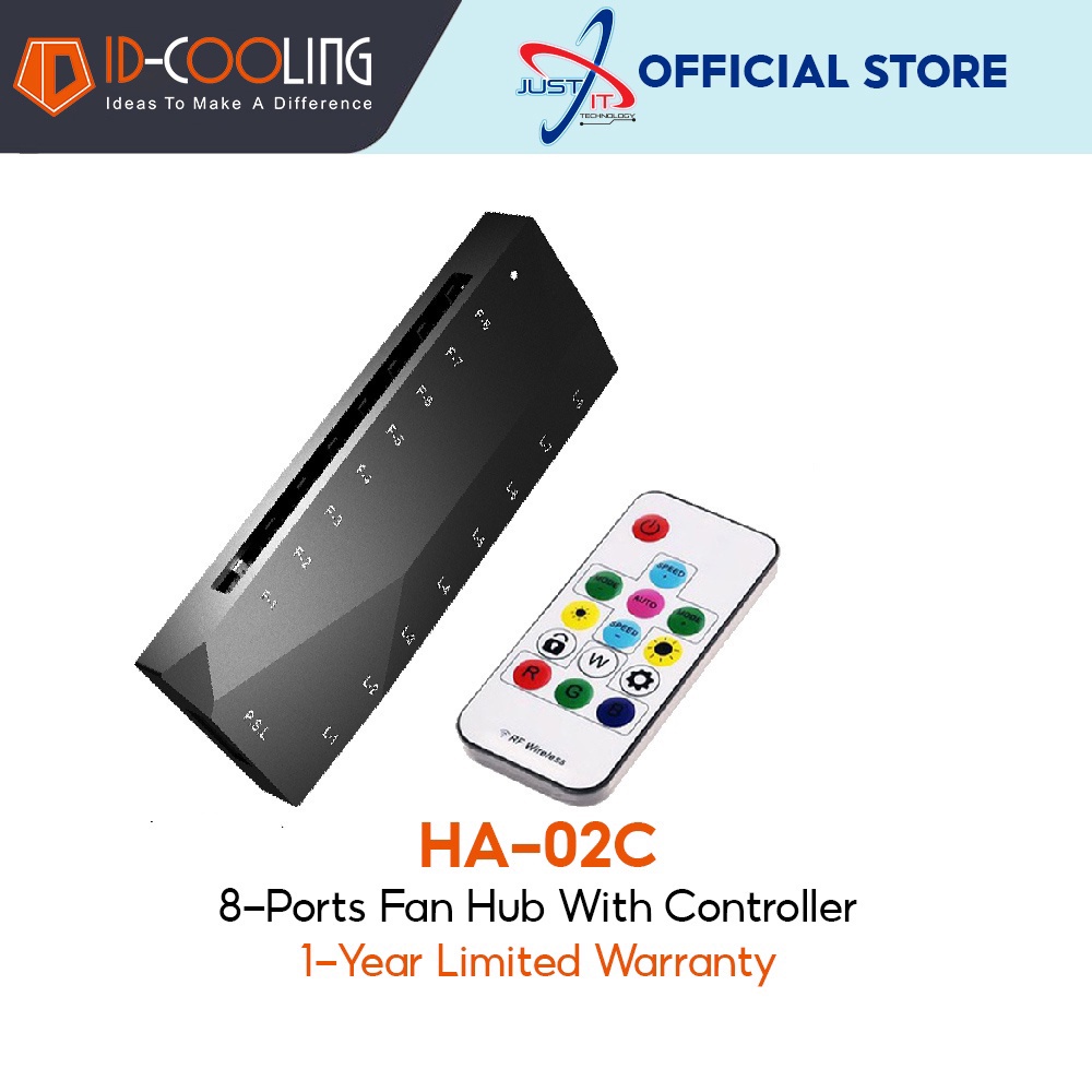 ID-COOLING HA-02C FAN HUB WITH CONTROLLER | Shopee Malaysia