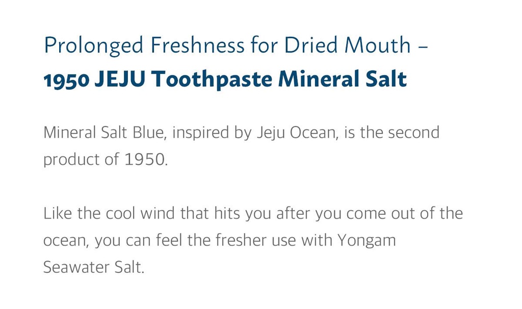 1950 JEJU Toothpaste Mineral Salt Blue (3 x 100g) + Leaf Green (2 x 100g) | Shopee Malaysia