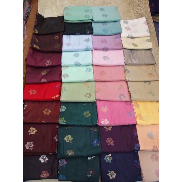 Songket Bunga Raya Multi Color (Premium KLASIK) | Shopee Malaysia