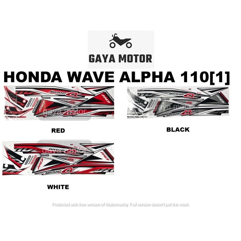 Honda Wave Alpha 110 (1) Body Sticker | Shopee Malaysia