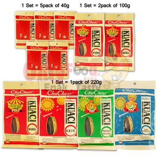 40g/100g/220g ChaCheer Kuaci Wangi/Kelapa/Krim,/Sea Salt/Caramel/Jumbo ...
