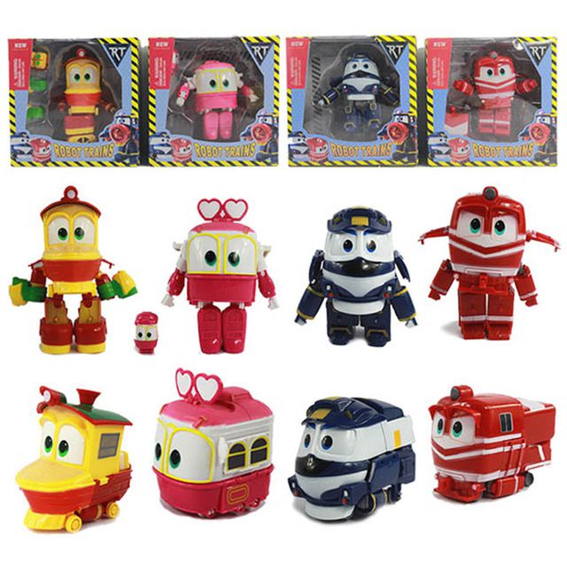 Robot Trains Transformation Anime Figures PVC RT Kay Alf Duck Selly ...