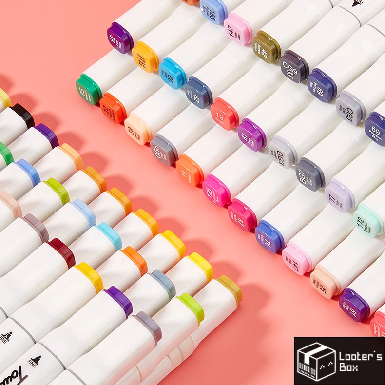 Set of 40 Dual-Tip Touchmark Touch Mark Graphic Drawing Art Marker Pen ...