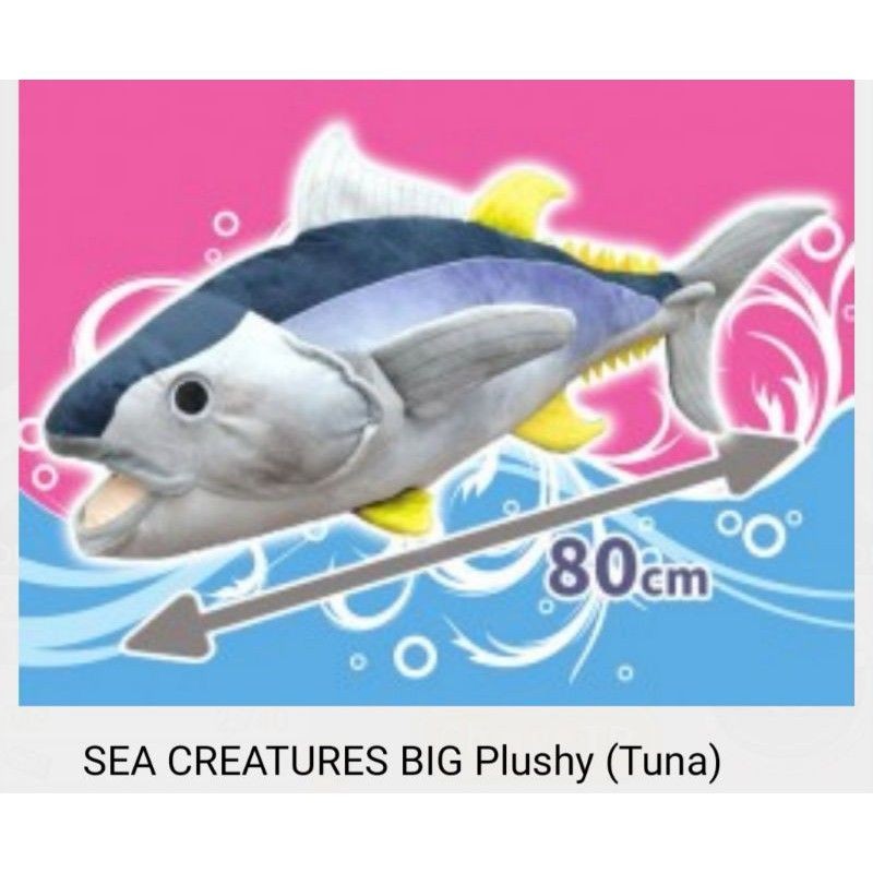 80cm Japan Sea Creatures Big Plushy Tuna Toys Stuffed Animals ...