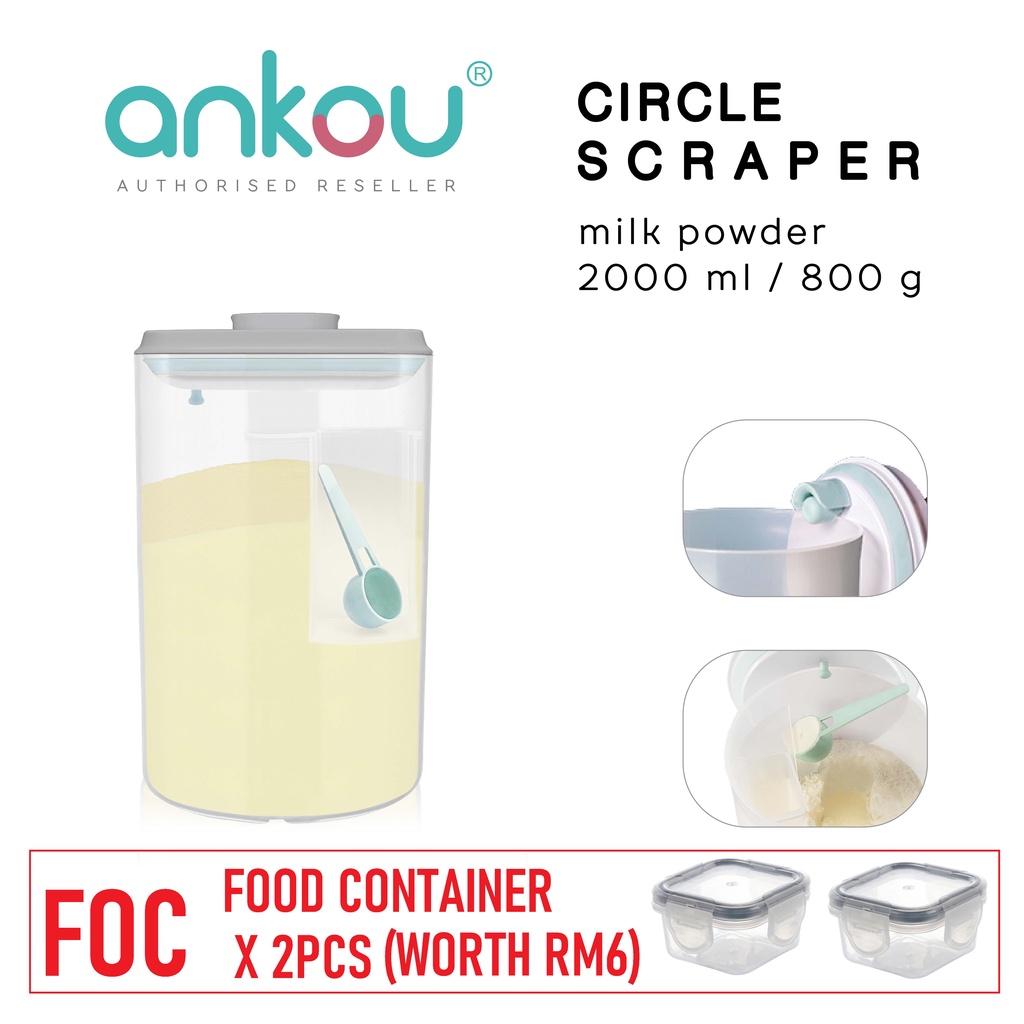 ANKOU Air Tight Milk Powder Container With Scraper - Circle Scraper ...