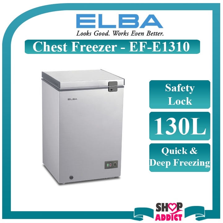 Elba Chest Freezer EF-E1310 (GREY) | Shopee Malaysia