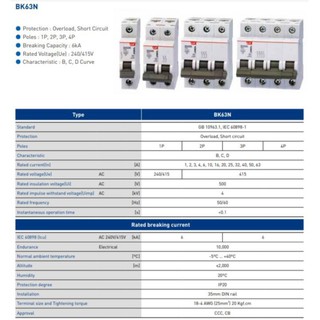 LS MCB 6KA 6A 10A 16A 20A 32A 40A 63A BK63N MINITURE CIRCUIT BREAKER 1POLE 2POLE 3POLE | Shopee ...