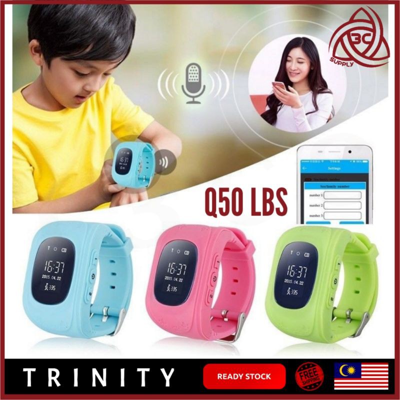 Q50 Kids 2G Smart Watch OLED Children GPS Tracker SOS Monitor Position ...