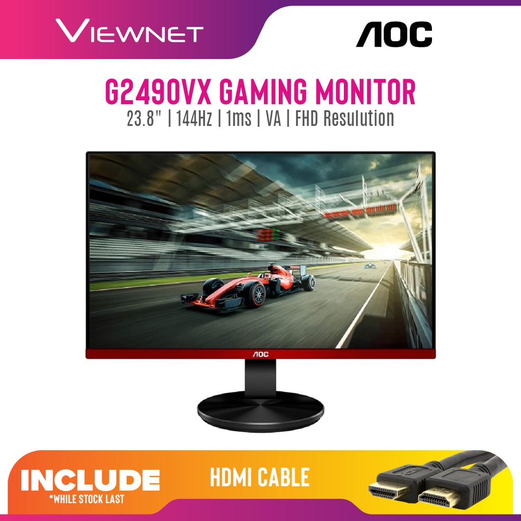 AOC Gaming Monitor G2490VX / G2490 23.8" 144Hz 1ms VA FHD Flat HDMI DP ...