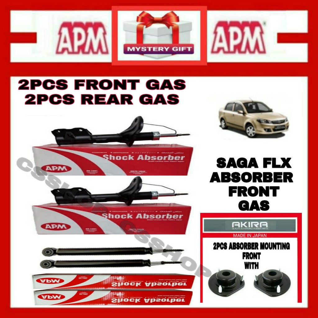 APM PROTON SAGA FLX SHOCK ABSORBER FRONT AND REAR GAS ORIGINAL APM NEW ...