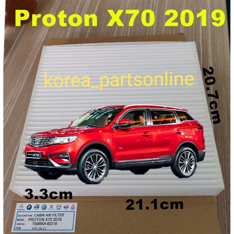 PROTON X70 1.8 AIRCOND CABIN FILTER (CKD TYPE 2019) | Shopee Malaysia