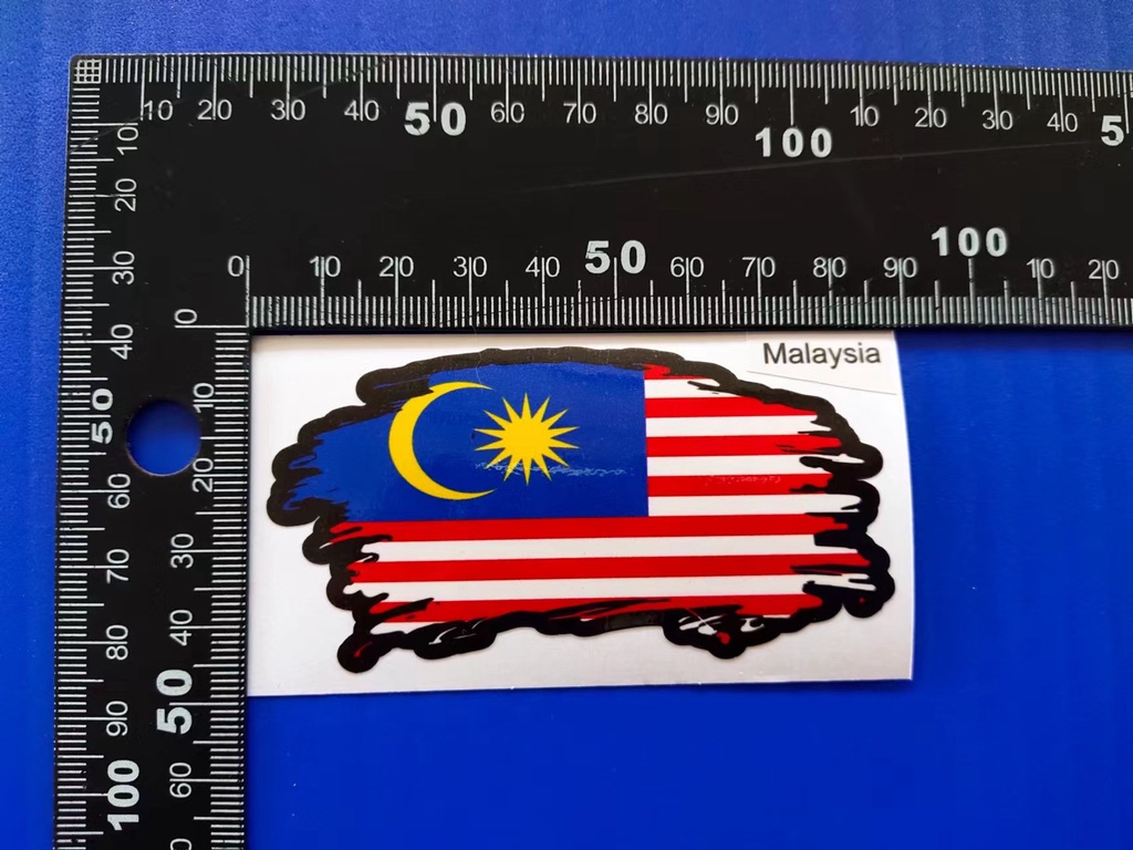 Sticker Bendera Malaysia Sticker I Love Malaysia Sticker Printed Double ...