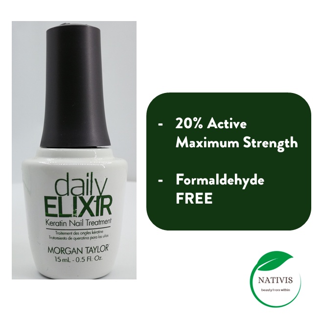 Morgan Taylor Daily Elixir Keratin Treatment for Stronger Natural Nails ...