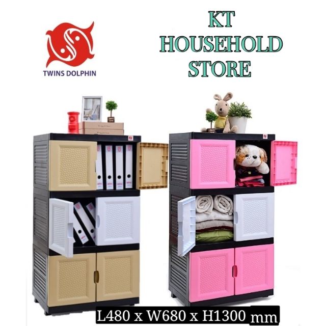 3TIER DIY PLASTIC STORAGE CABINET/3 TINGKATCABINET PLASTIC/ALMARI ...