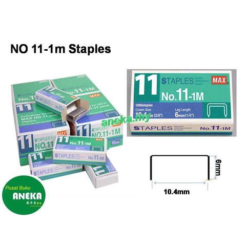 Max Staples No11-1m (10.4mm x 6mm) | Shopee Malaysia