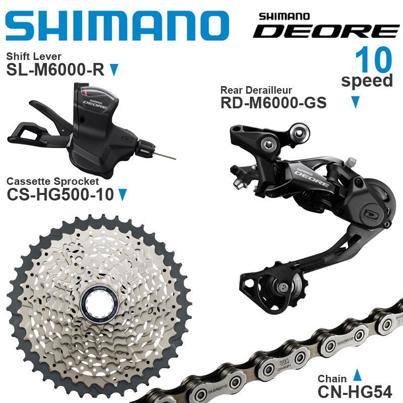 Shimano deore m6000 10v groupset with right shifter rear derailleur ...