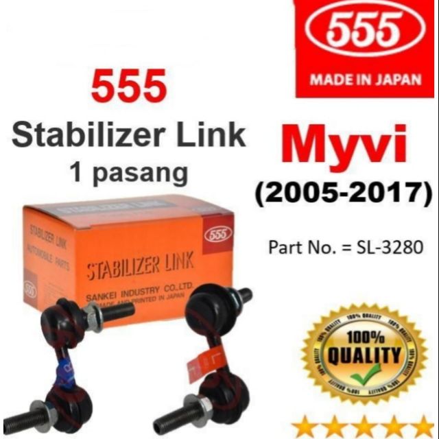 1SET=2PCS (MYVI 05-2017) STABILIZER LINK FRONT 555 MADE IN JAPAN ...