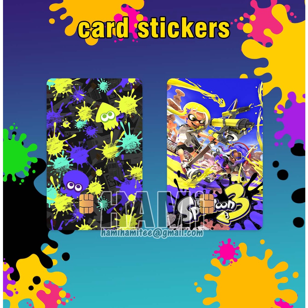 SPLATOON3 CARD STICKER - SPLATOON KAD STICKER - SPLATOON3 TNGO CARD ...