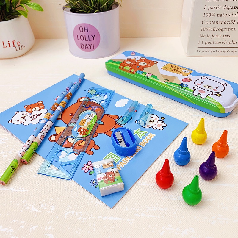 Cartoon Stationery Set Student School Set (BGJAYA) | Shopee Malaysia