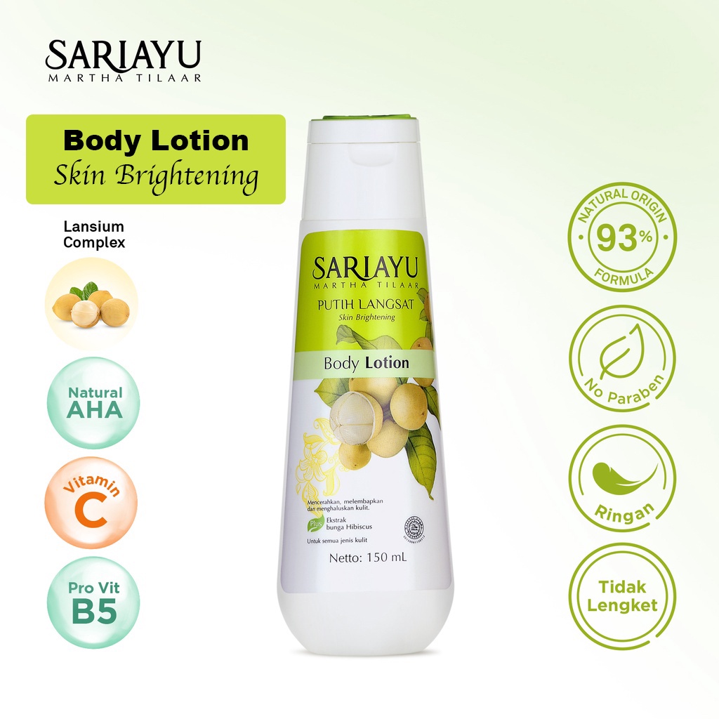 Sariayu Brightening Skin Body Lotion Putih Langsat 150ML | Shopee Malaysia