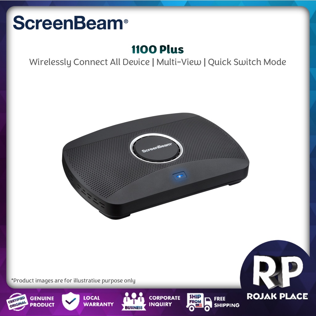 ScreenBeam 1100 Plus 4K Wireless Conference Display System Multi-View Miracast Wi-Fi Screen Cast ...