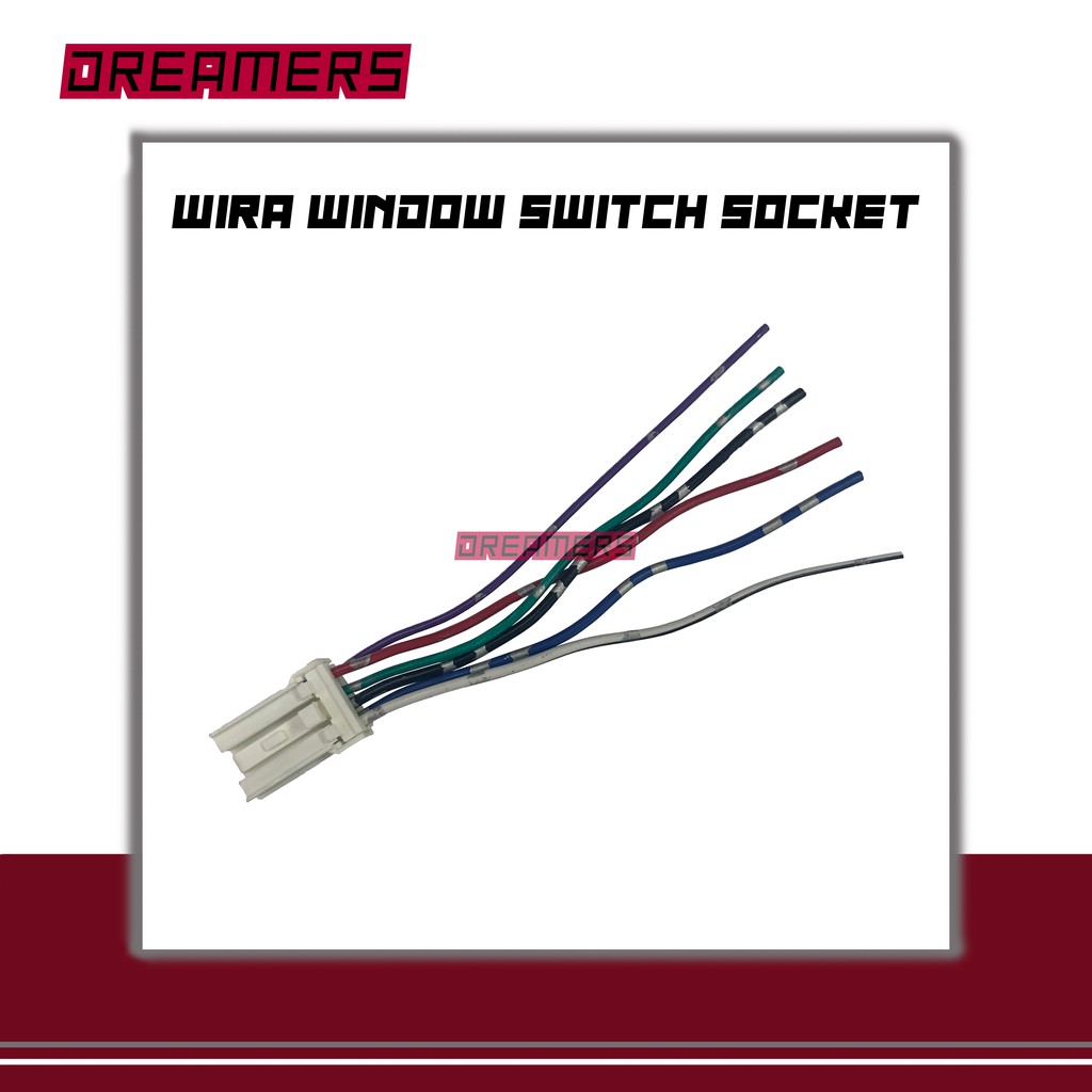 PROTON WIRA 6-Pin Power Window Single Switch Socket Connector | Shopee ...