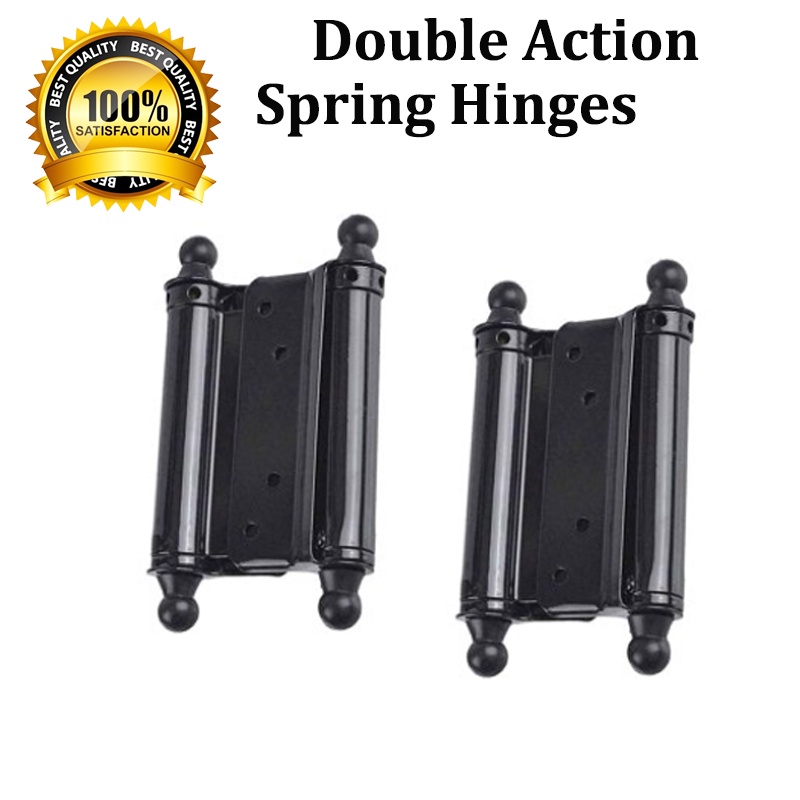 YY DiY 4" inch Black Cowboy Double Action Door Spring Hinge Cafe Clinic ...