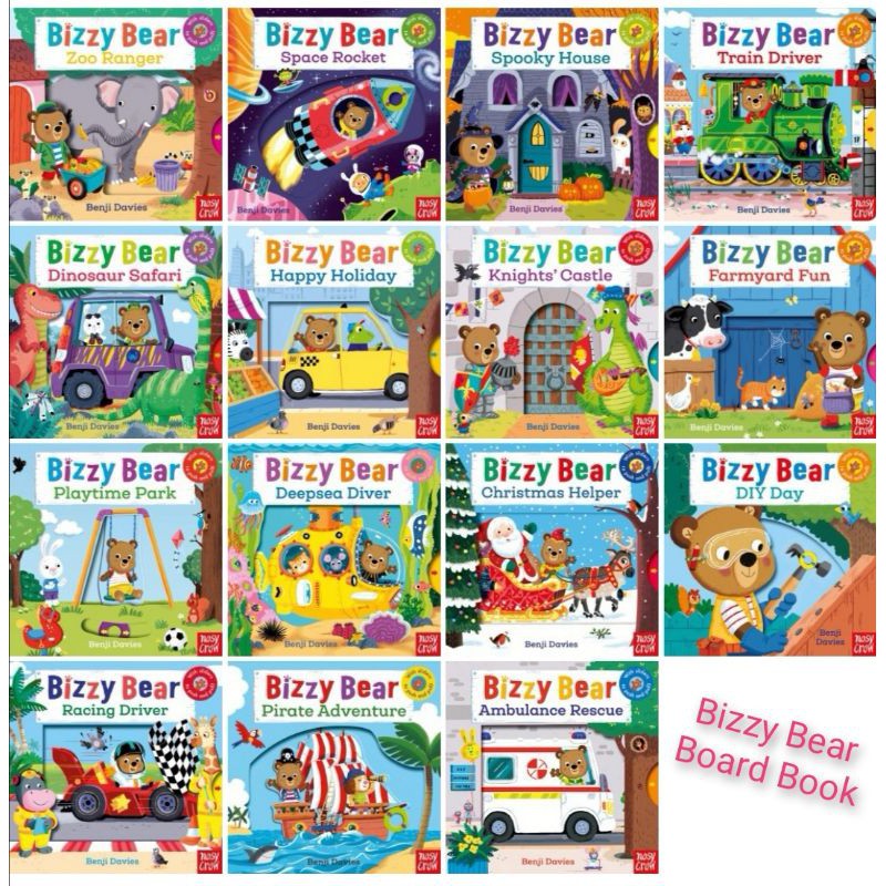 Nosy Crow Bizzy Bear Board Book with Sliders to Push and Pull by Benji ...