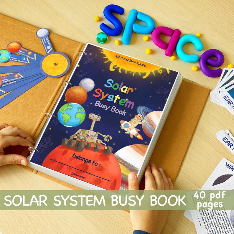(PDF) Kids Activities Space Busy book quiet book SOFT COPY PRINTABLE ...