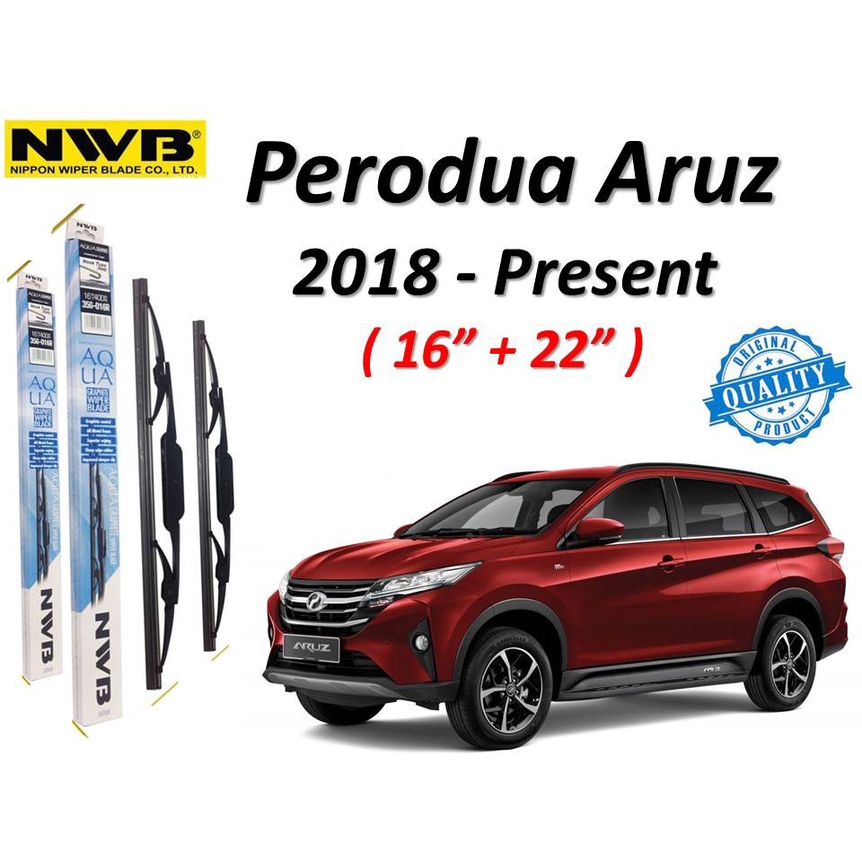 NWB Aqua Graphite Wiper For Perodua Aruz ( 2018 - Present ) | Shopee Malaysia