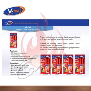 Vtech VT-146 Rapid 3 Ton Epoxy Clear 4 Minutes Bonding 25ml | Shopee ...