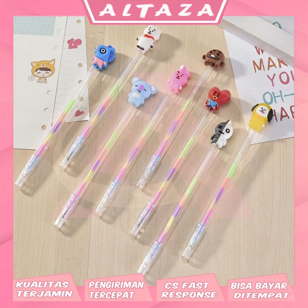 Altaza KPop Color Pen Motif BT21 / BTS Gel Pen / Imported Product ...