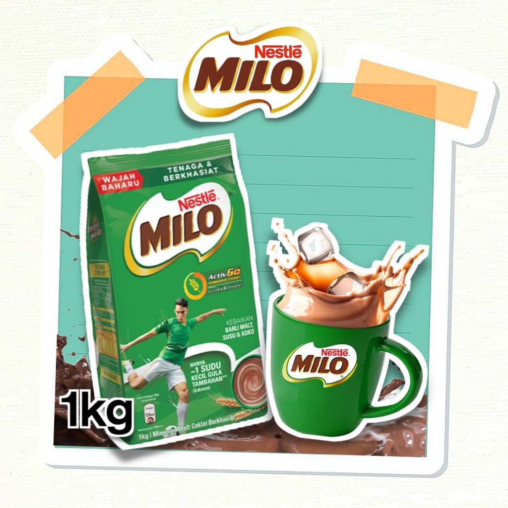 Milo Activ-Go Chocolate Malt Powder Soft Pack 1kg (Expiring 30 June ...
