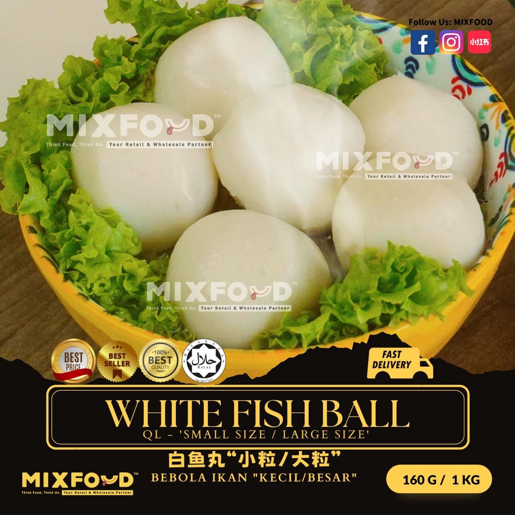 【MIXFOOD】 WHITE FISH BALL [ 白鱼丸 ] | Shopee Malaysia