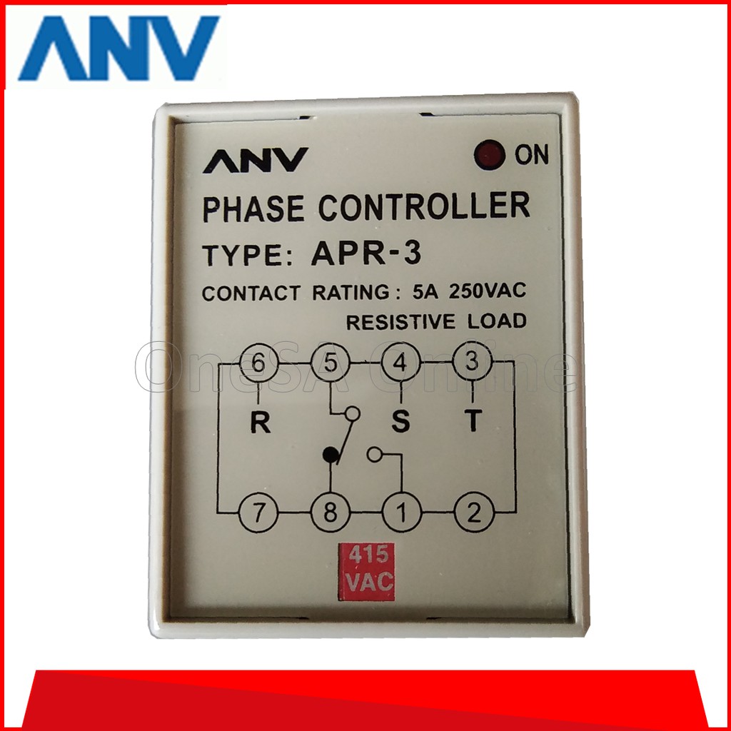 ANV PHASE REVERSAL RELAY, AC415V, (ANV-APR-3/415) | Shopee Malaysia