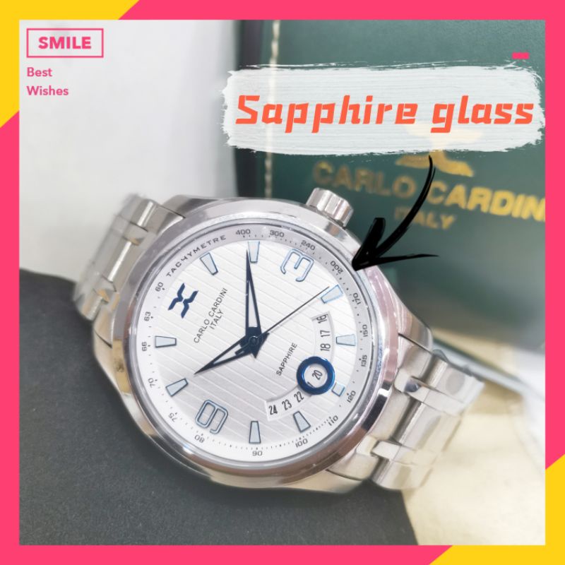 Carlo Cardini Sapphire Stainless Steel Men Watch 4016G-SS | Shopee Malaysia