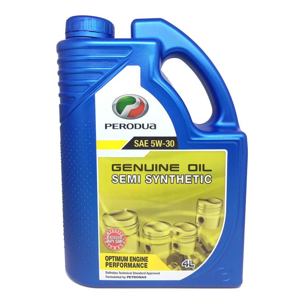 Perodua 5W30 Genuine Motor Oil Semi Synthetic / Engine Oil - 4 Litre ...