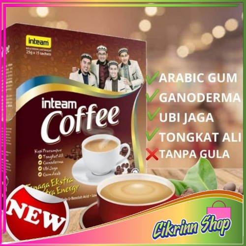 Inteam - coffee 3 in 1 with arabic gum ,ganoderma and tongkat ali | BeeCost