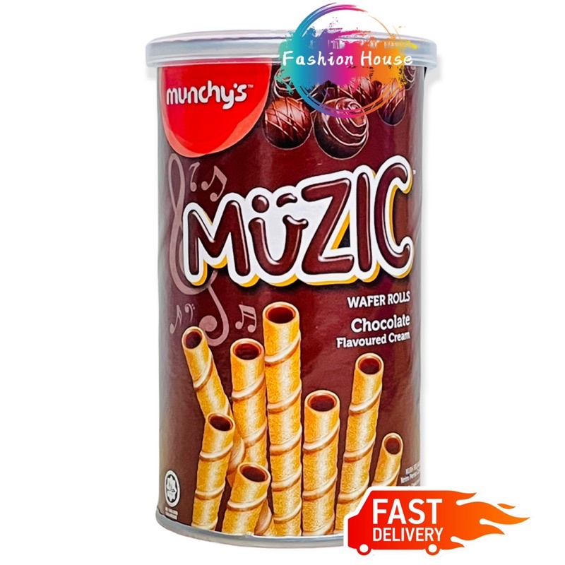MUNCHY'S MUZIC WAFER ROLL(Chocolate Flavouref Cream)85g | Shopee Malaysia