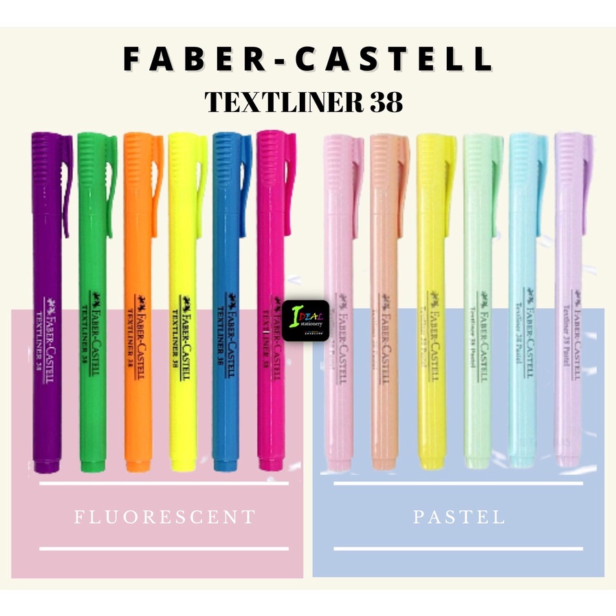 FABER CASTELL Textliner 38 Highlighter Pen (per pc) | Shopee Malaysia