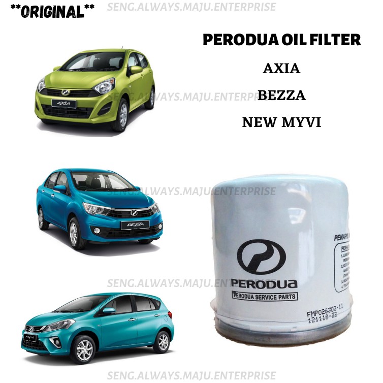 PERODUA Genuine Oil Filter For Axia, Bezza, NEW Myvi (2018 onward ...