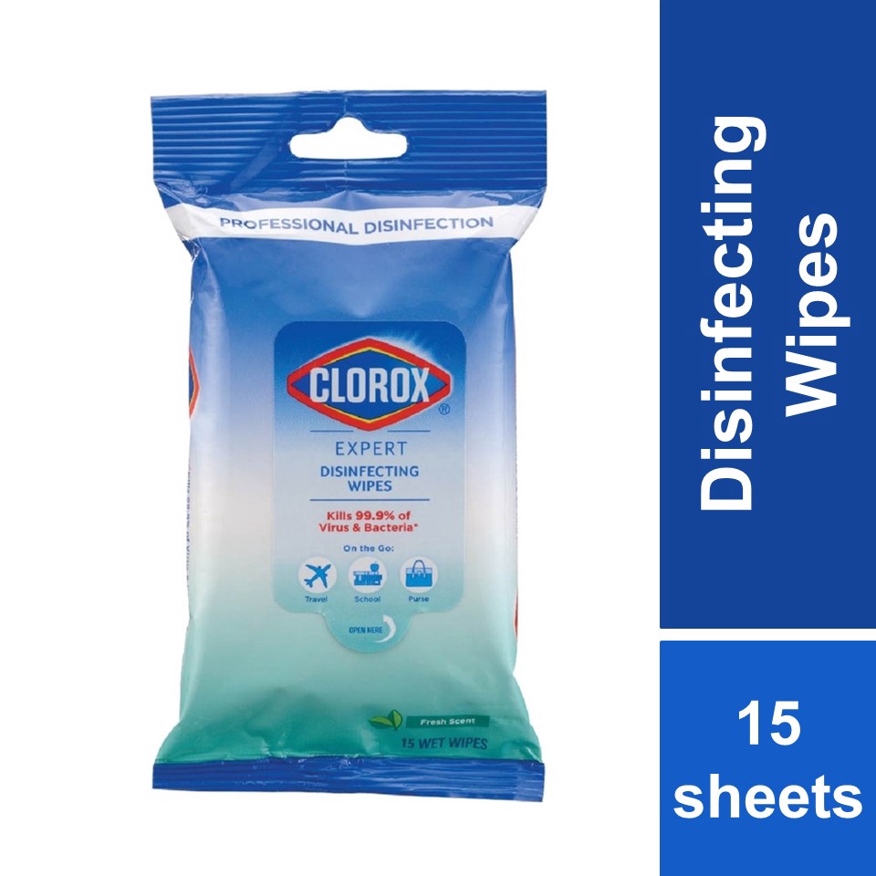 Clorox Expert Disinfecting Wipes Flow Packs 15 sheets | Shopee Malaysia