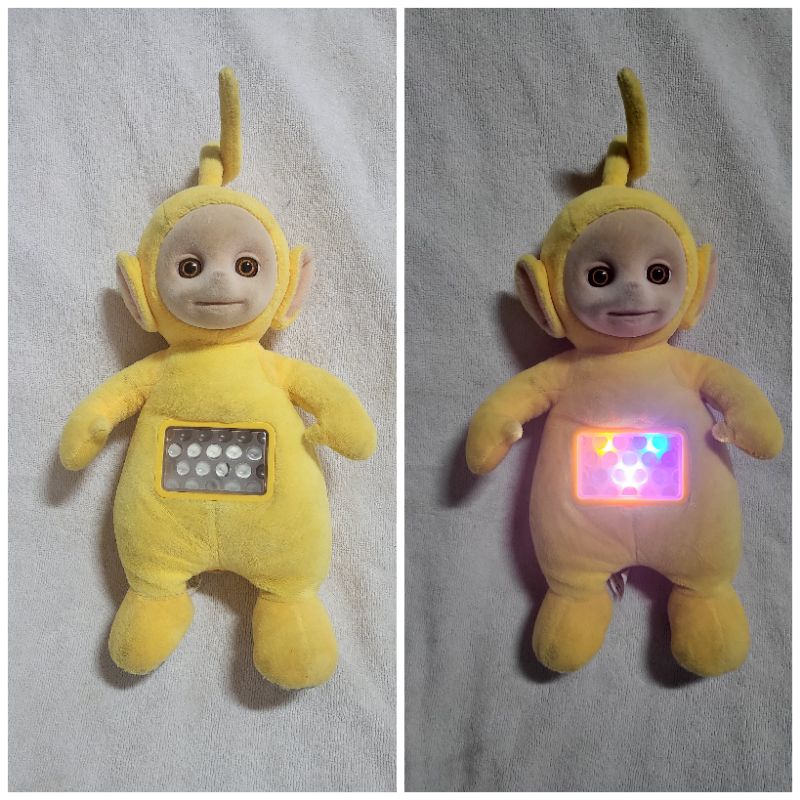 Authentic DHX Teletubbies Laa Laa with Lights & Sound Plush Soft Toy ...