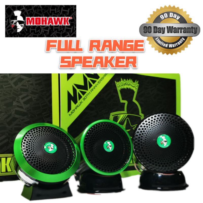 MOHAWK CAR FULL RANGE SPEAKER Audio GREEN SERIES 2 Inch 2.5 Inch 80W ...