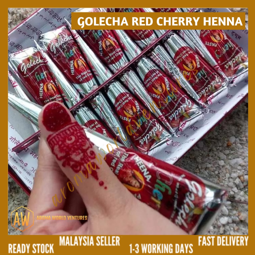 INAI GOLECHA RED CHERRY KON ORI / GOLECHA RED CHERRY HENNA CONE *READY ...