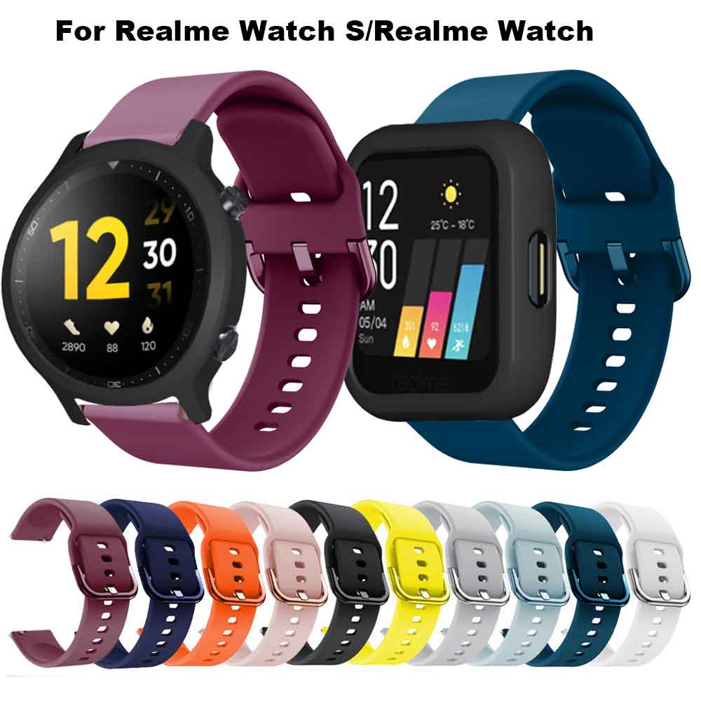 Silicone Strap For Realme Watch S Smart Wristband Replacement Sport ...